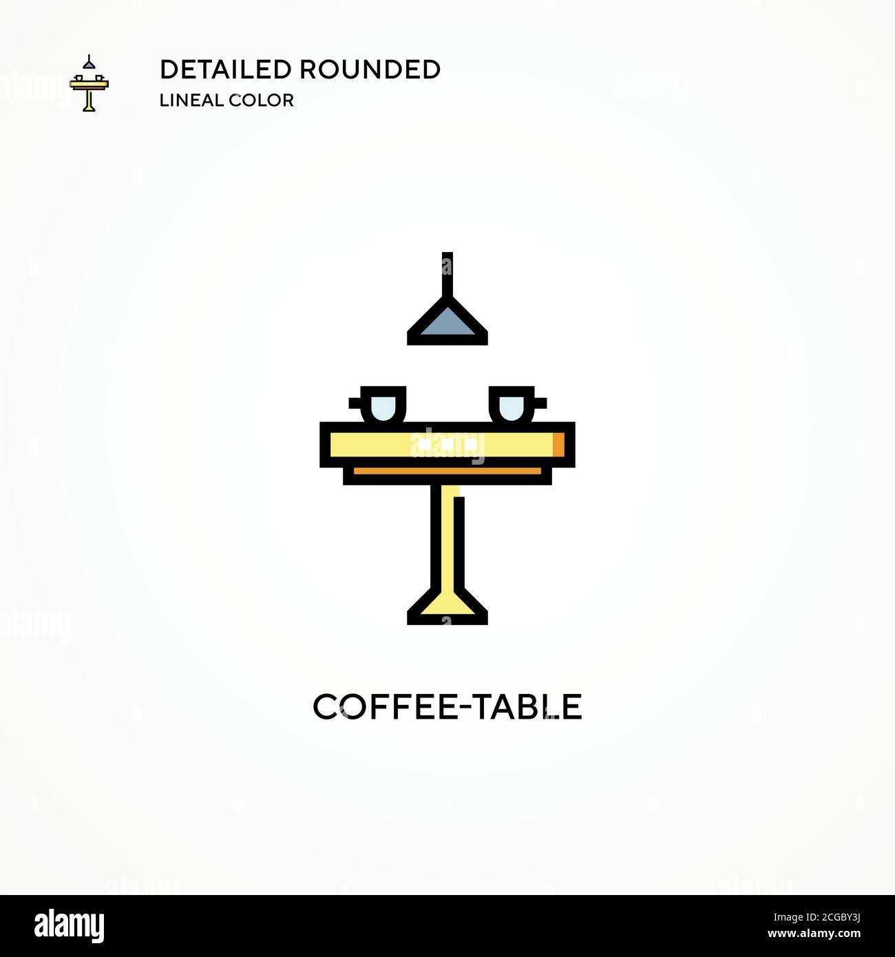 Coffee-table vector icon. Modern vector illustration concepts. Easy to ...