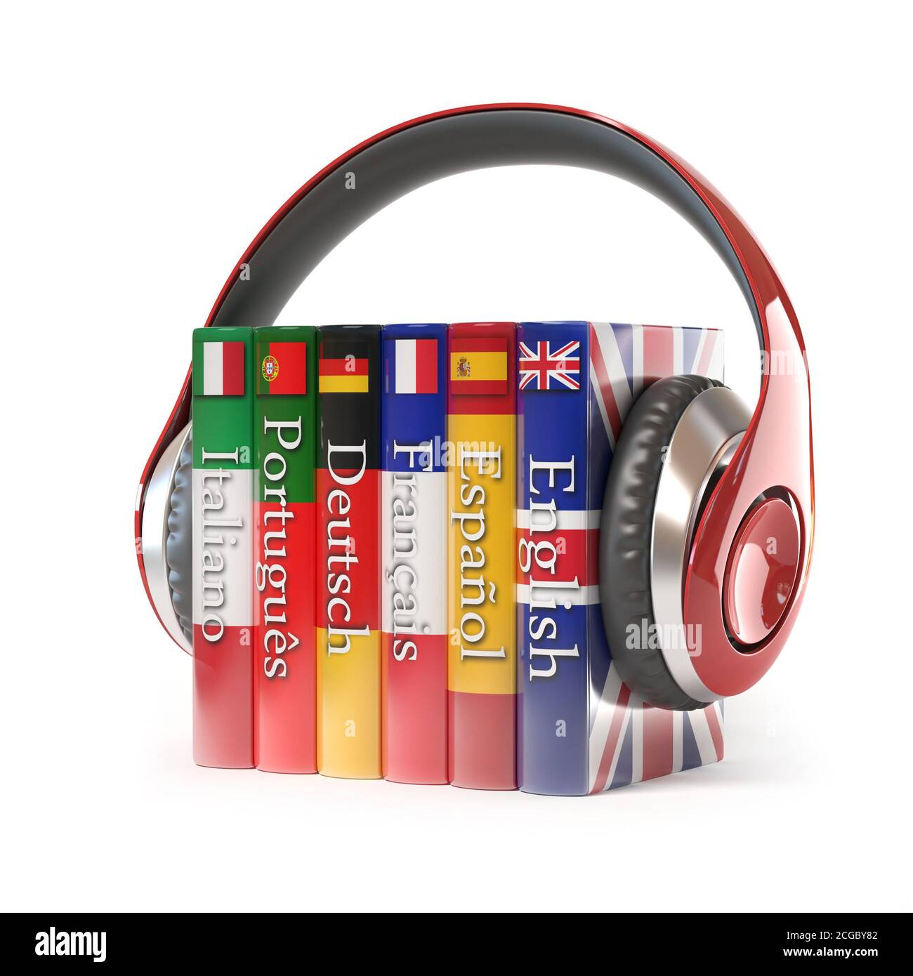 Learn language headphones hi-res stock photography and images - Alamy