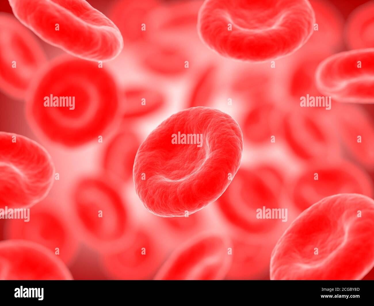 Red blood cells 3d illustration Stock Photo - Alamy