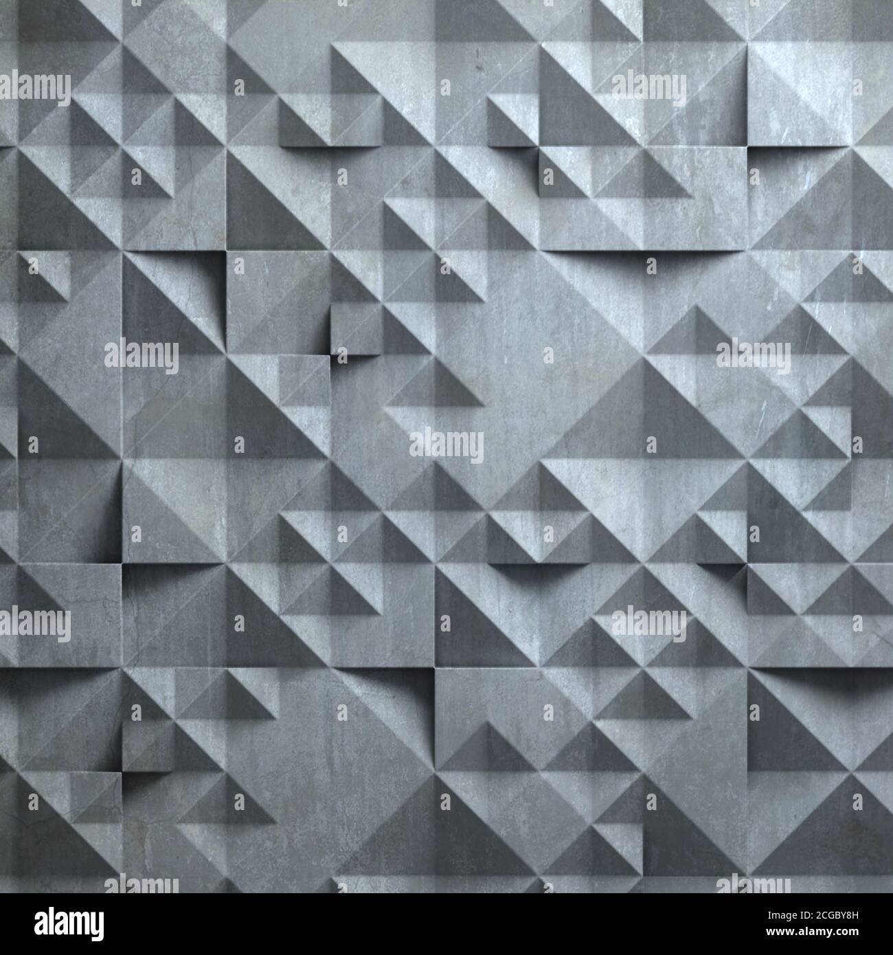 Concrete wall with geometrical 3d pattern Stock Photo - Alamy