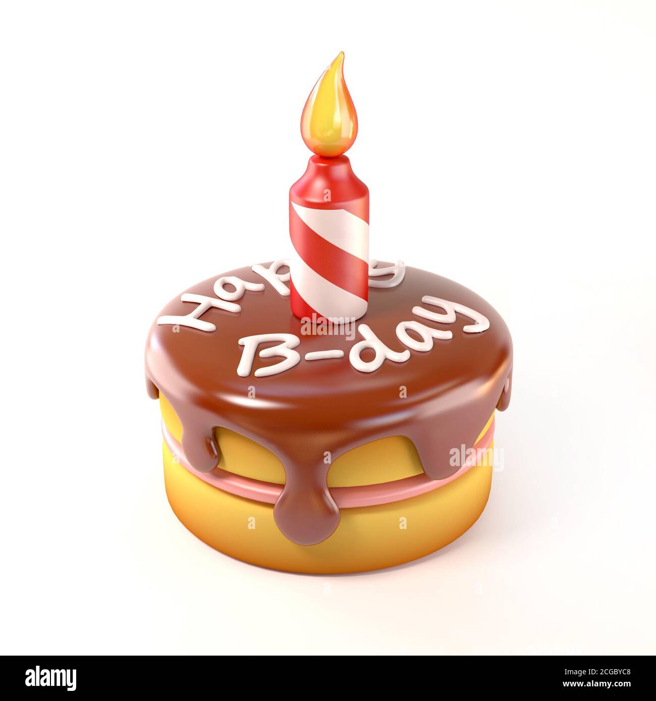 Cartoon chocolate cake party cut hi-res stock photography and images ...