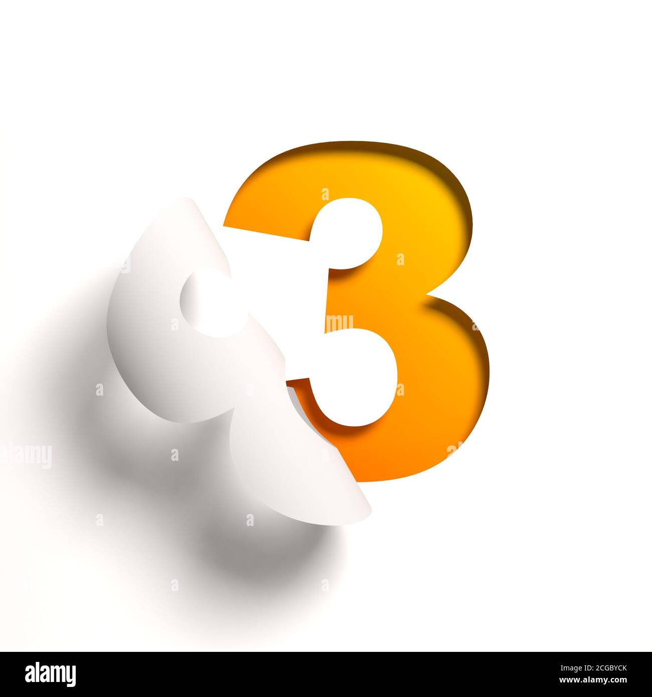Number 3 cut out hi-res stock photography and images - Alamy
