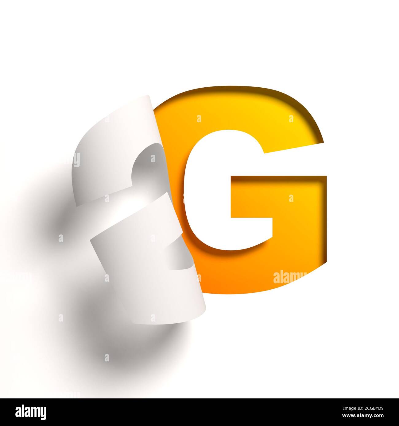 Paper cut out font letter g hi-res stock photography and images - Alamy