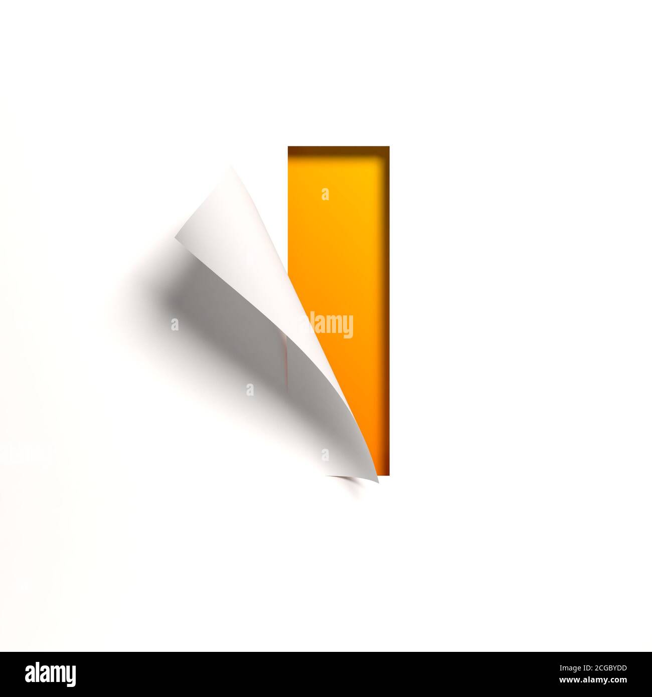 Curl paper font letter I Stock Photo - Alamy