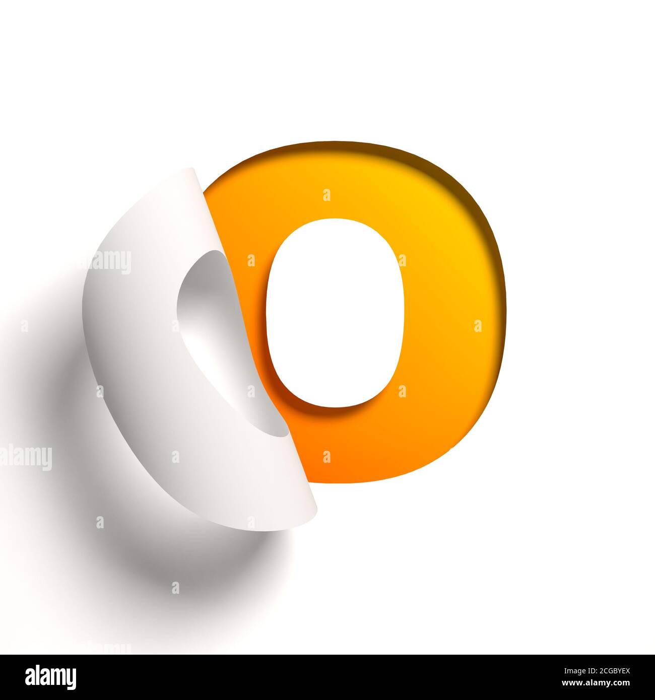 Curl paper font letter O Stock Photo - Alamy