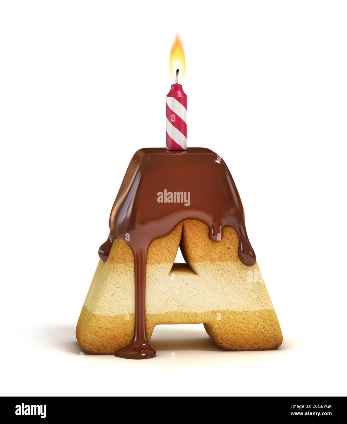 Birthday cake font letter A Stock Photo - Alamy