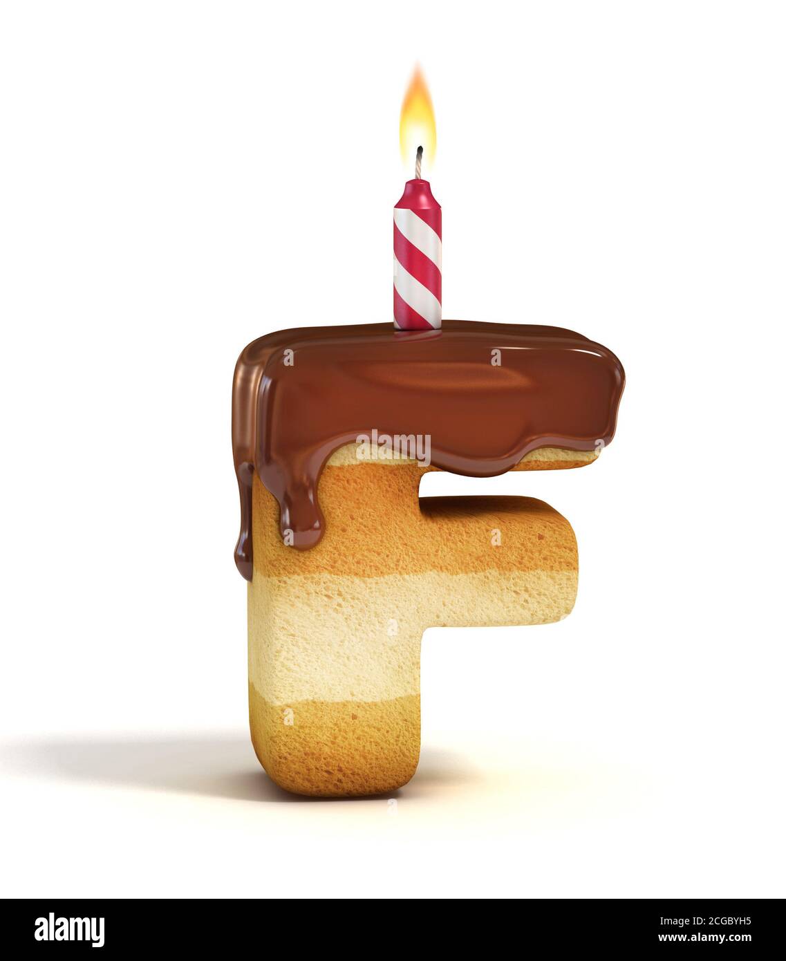 Birthday cake font letter F Stock Photo - Alamy