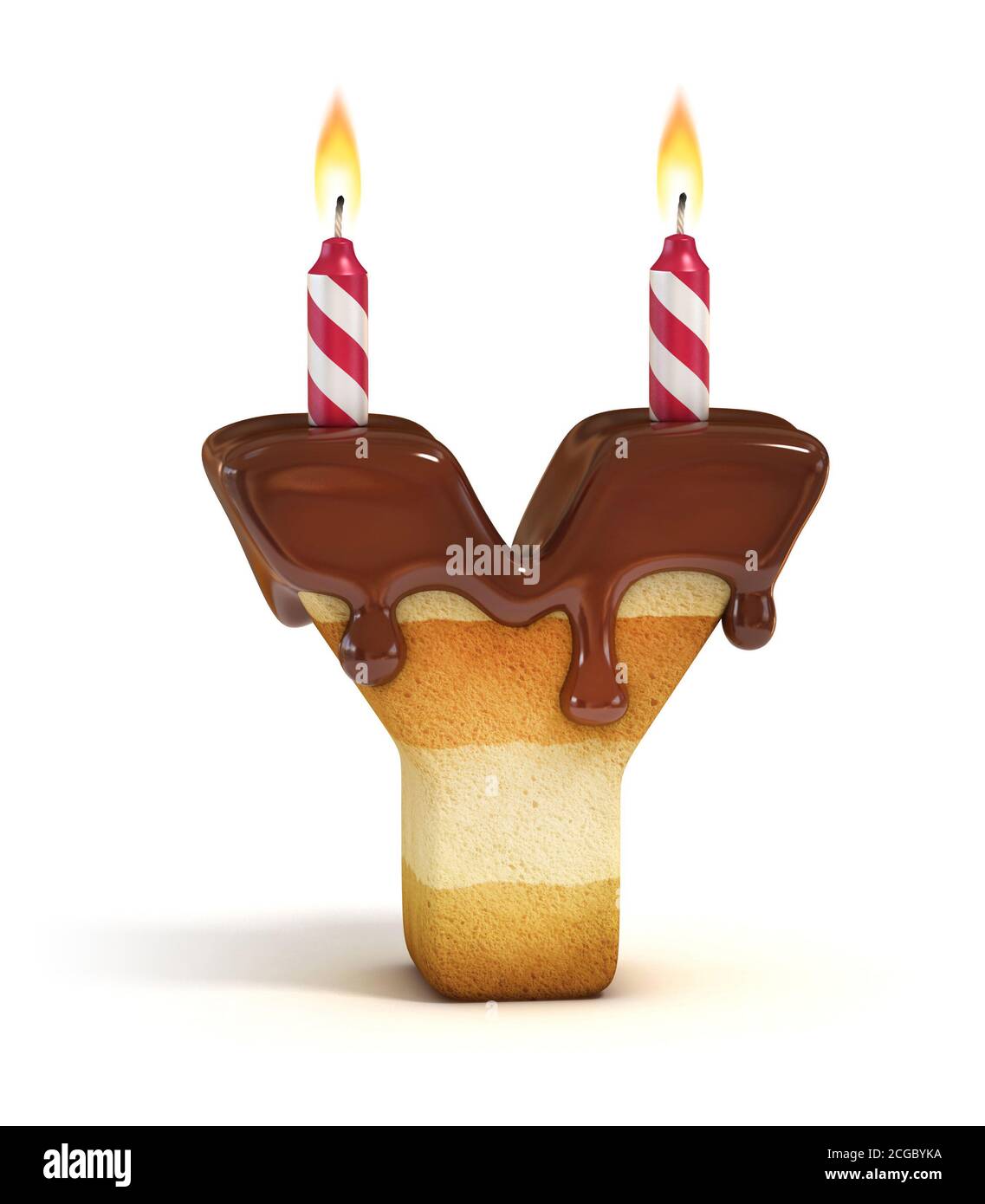 Birthday cake font letter Y Stock Photo - Alamy