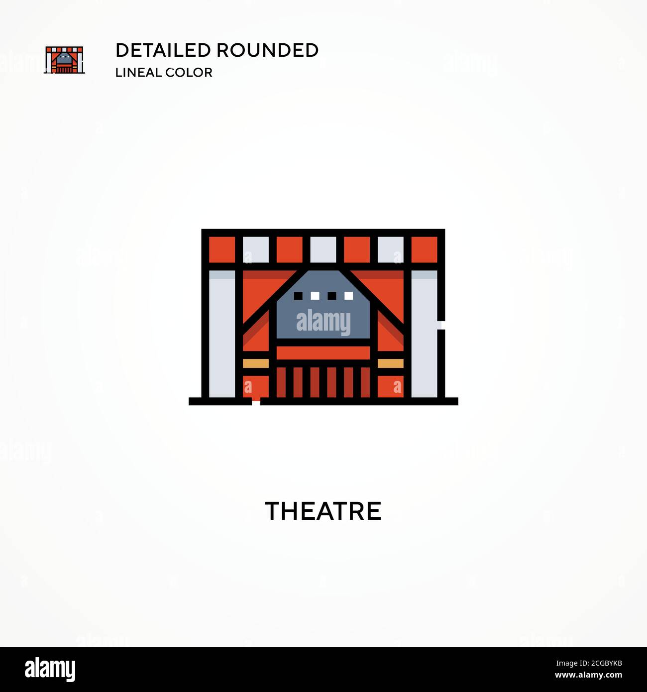 Theatre vector icon. Modern vector illustration concepts. Easy to edit ...