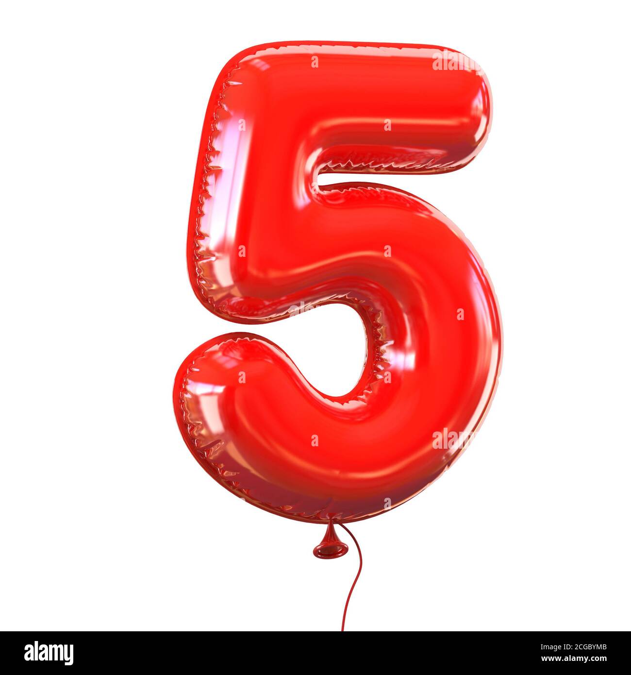 Red balloon font number 5 Stock Photo - Alamy