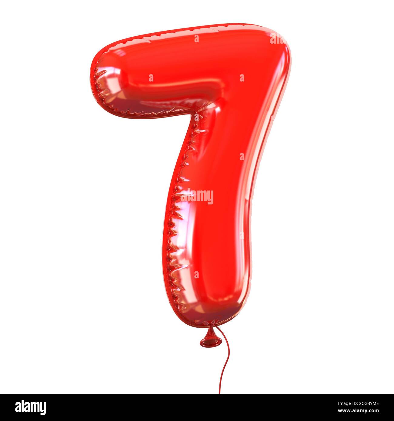 Red balloon font number 7 Stock Photo - Alamy