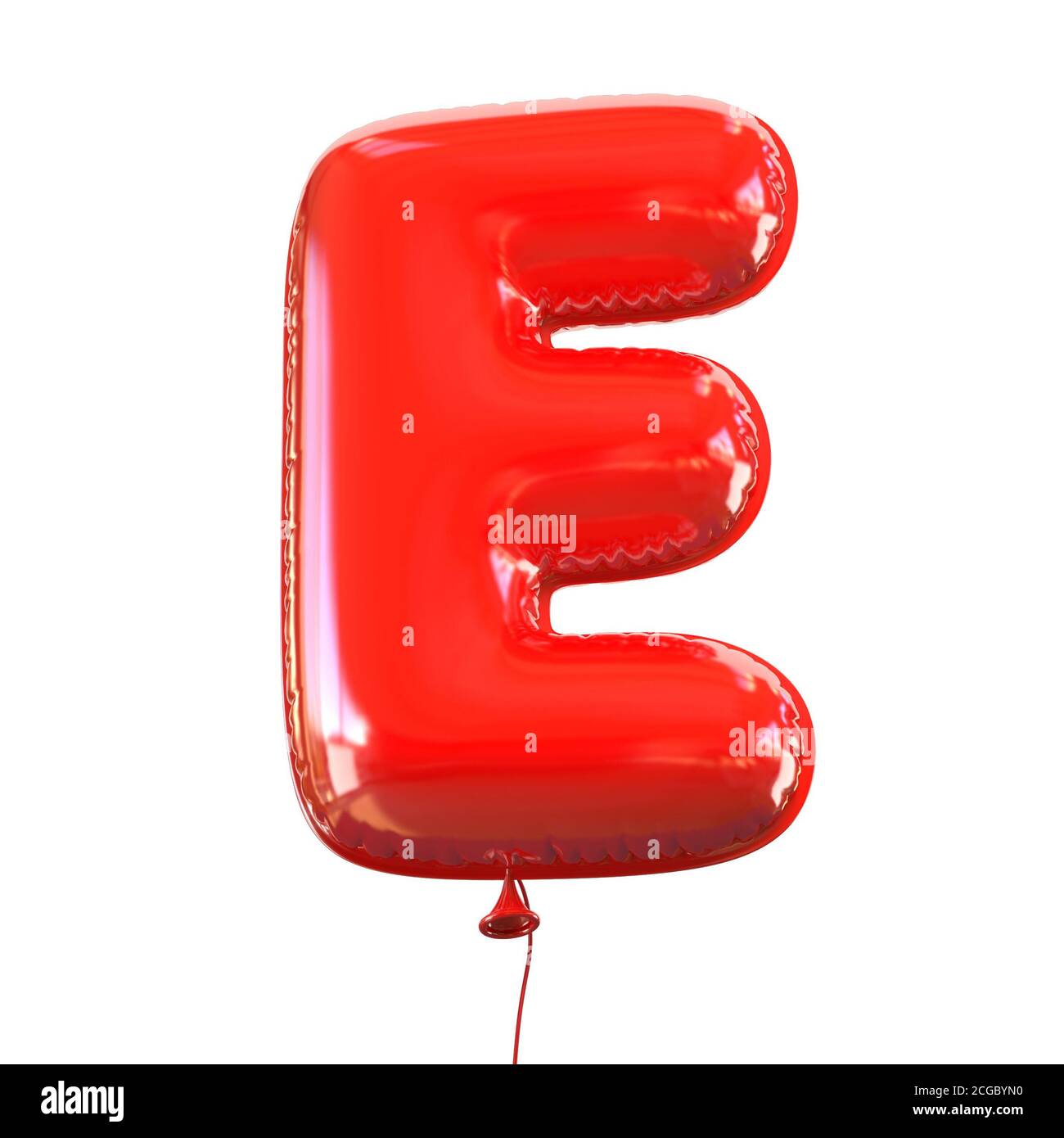 Red balloon font letter E Stock Photo - Alamy