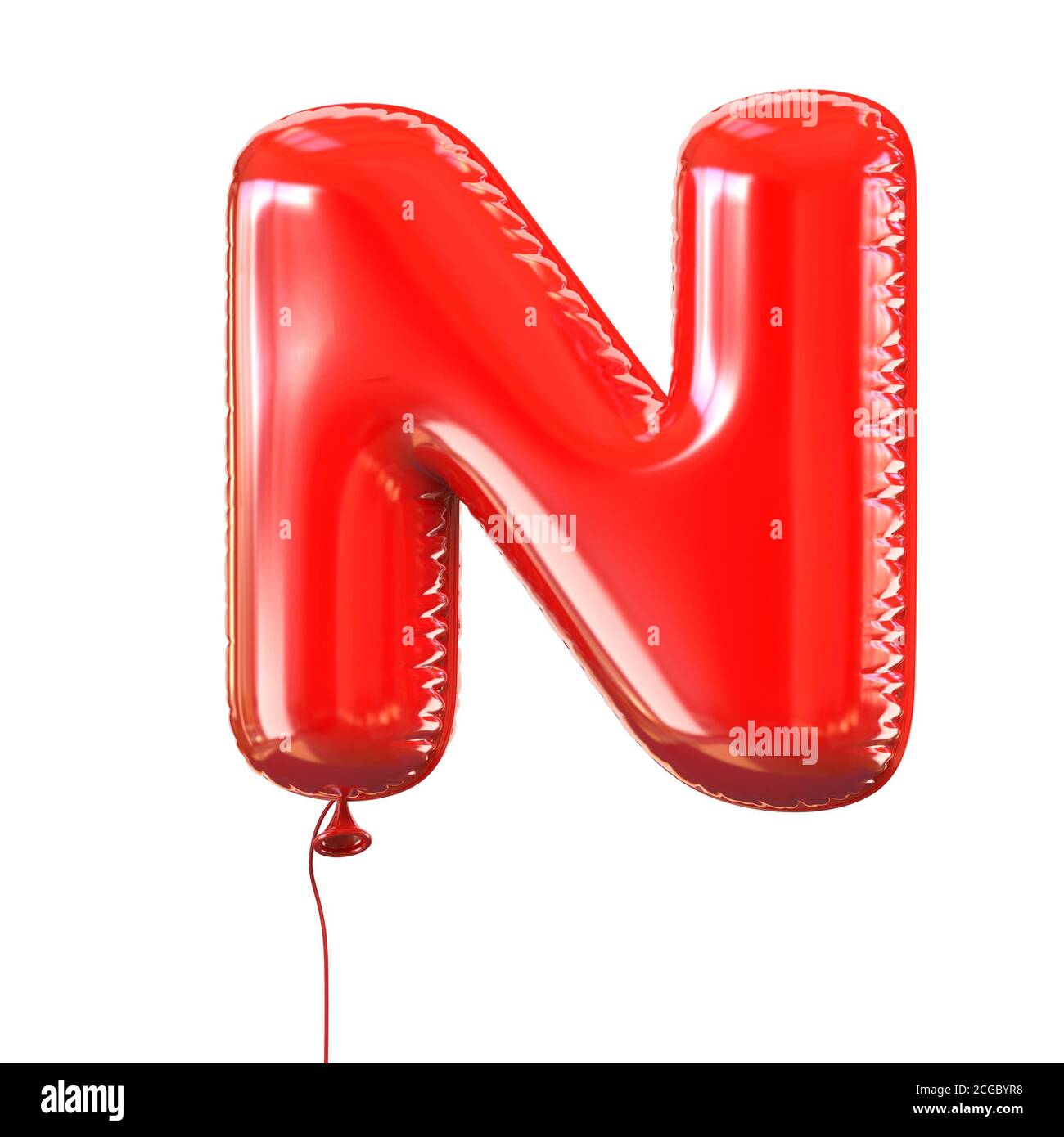 Red balloon font letter N Stock Photo - Alamy