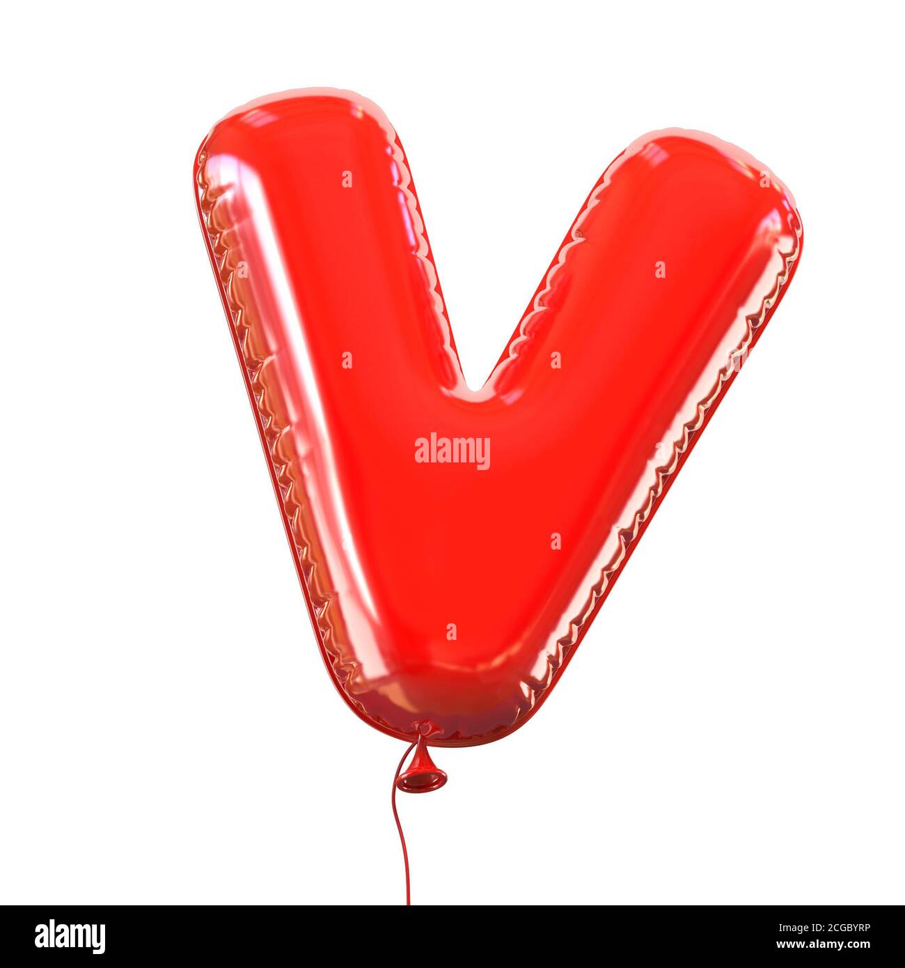 Red balloon font letter V Stock Photo - Alamy