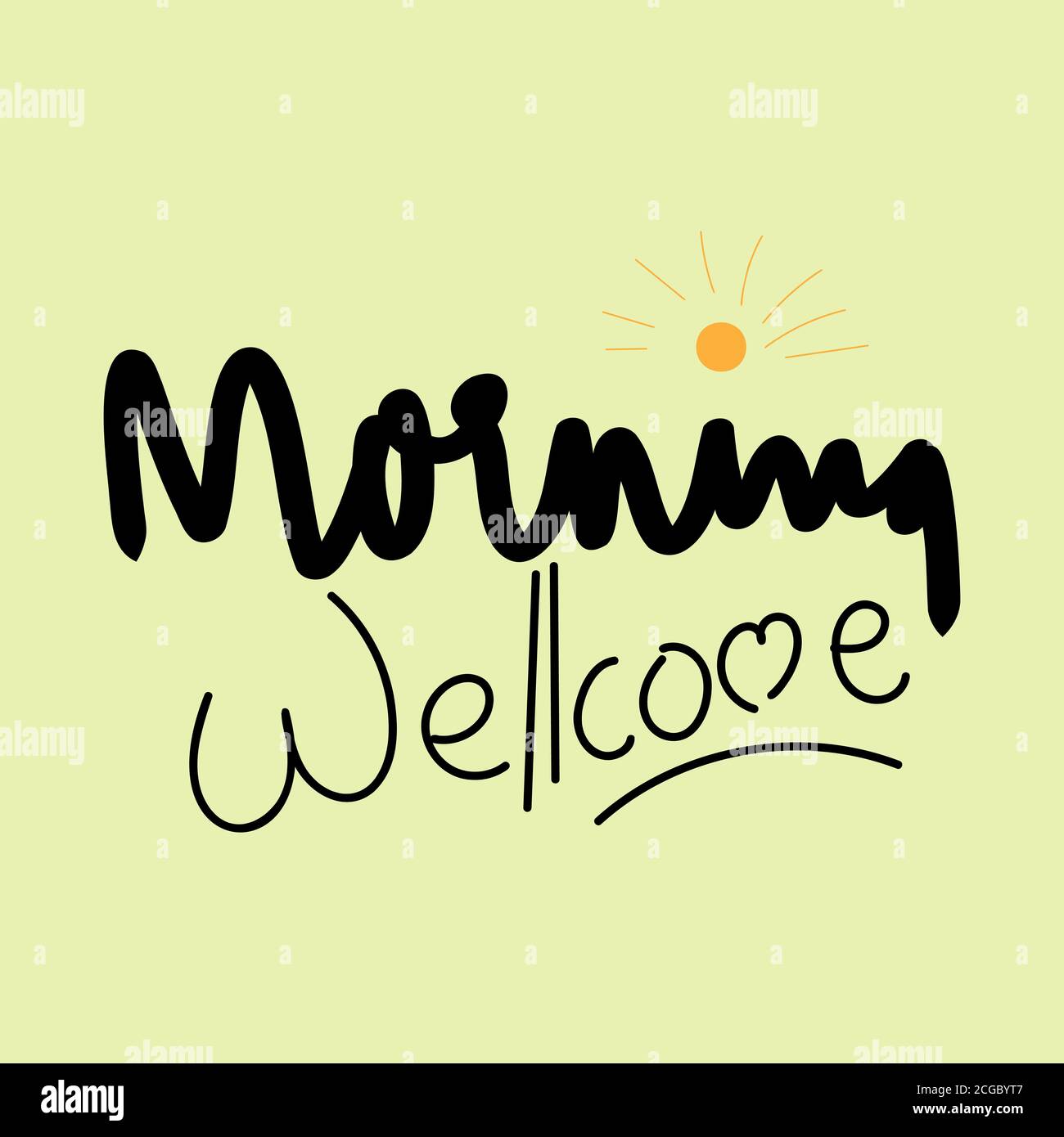 Good Morning Sunshine Nice Vector Calligraphy Lettering Motivation ...