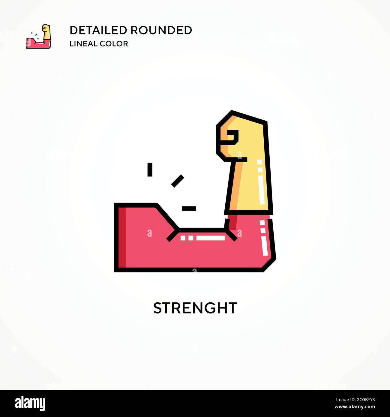 Strenght vector icon. Modern vector illustration concepts. Easy to edit ...