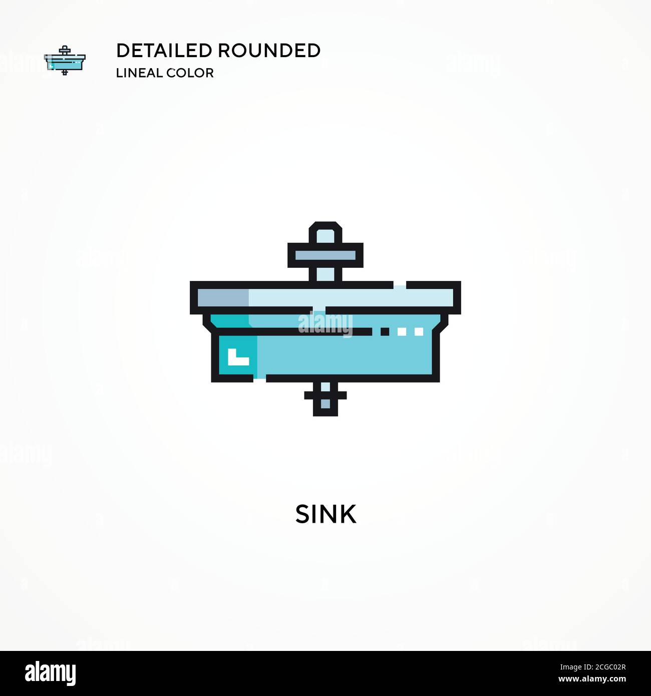 Sink vector icon. Modern vector illustration concepts. Easy to edit and ...
