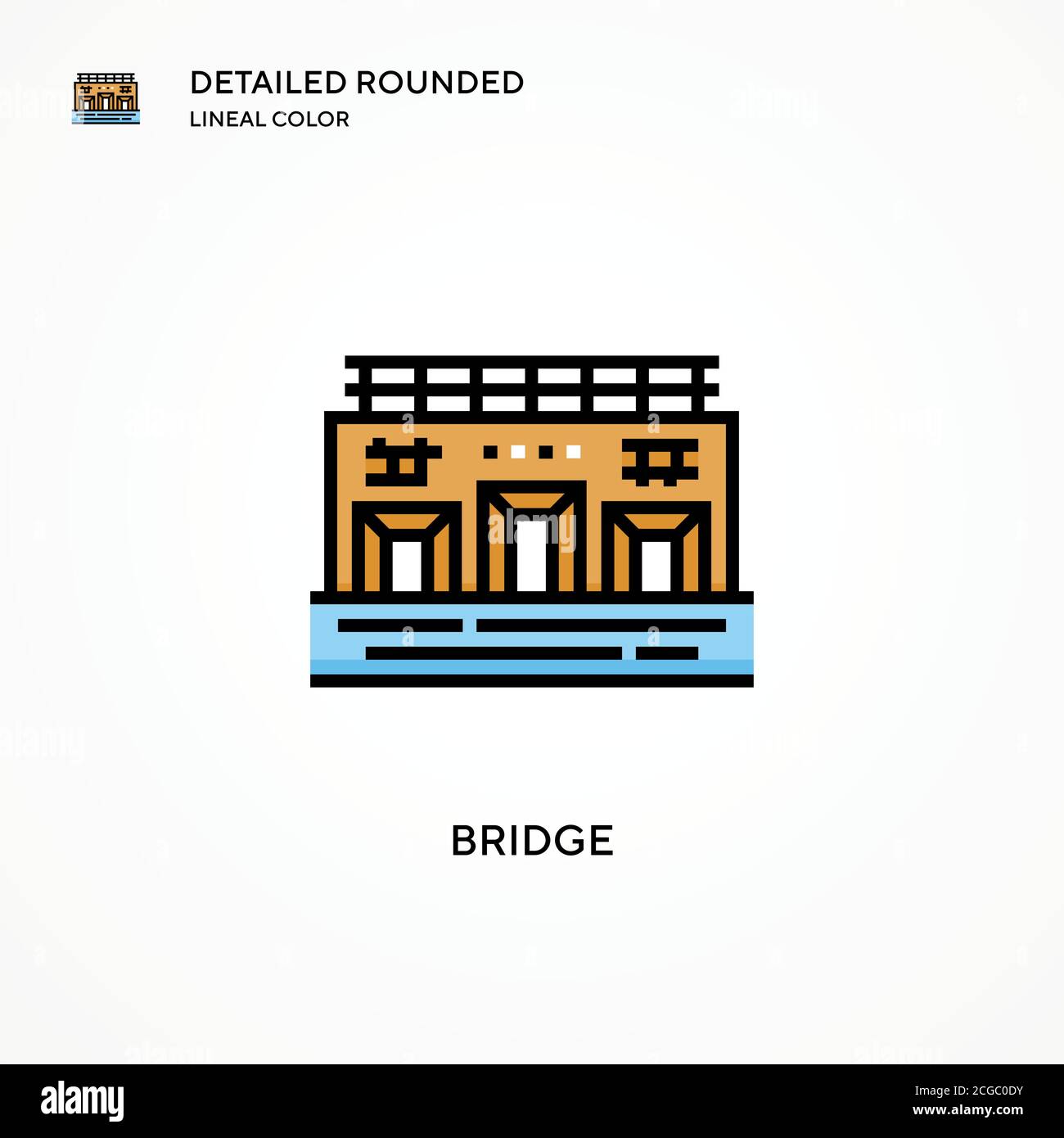 Bridge vector icon. Modern vector illustration concepts. Easy to edit ...