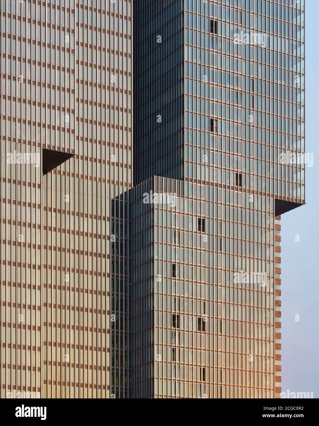 Exterior detail of De Rotterdam in Rotterdam, The Netherlands ...