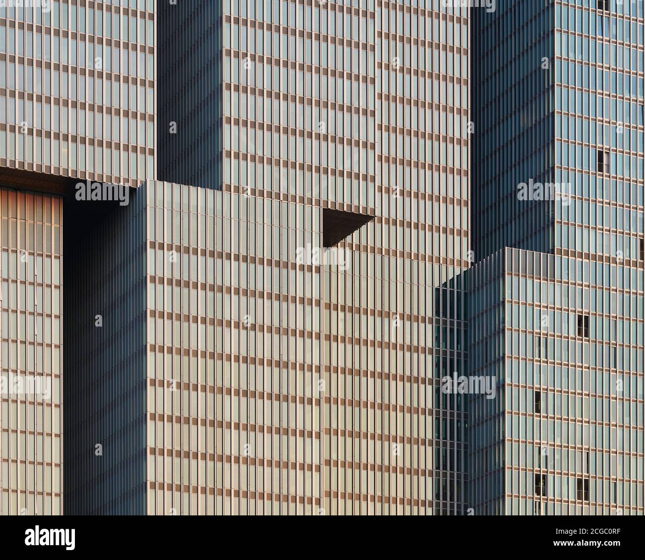Exterior detail of De Rotterdam in Rotterdam, The Netherlands ...