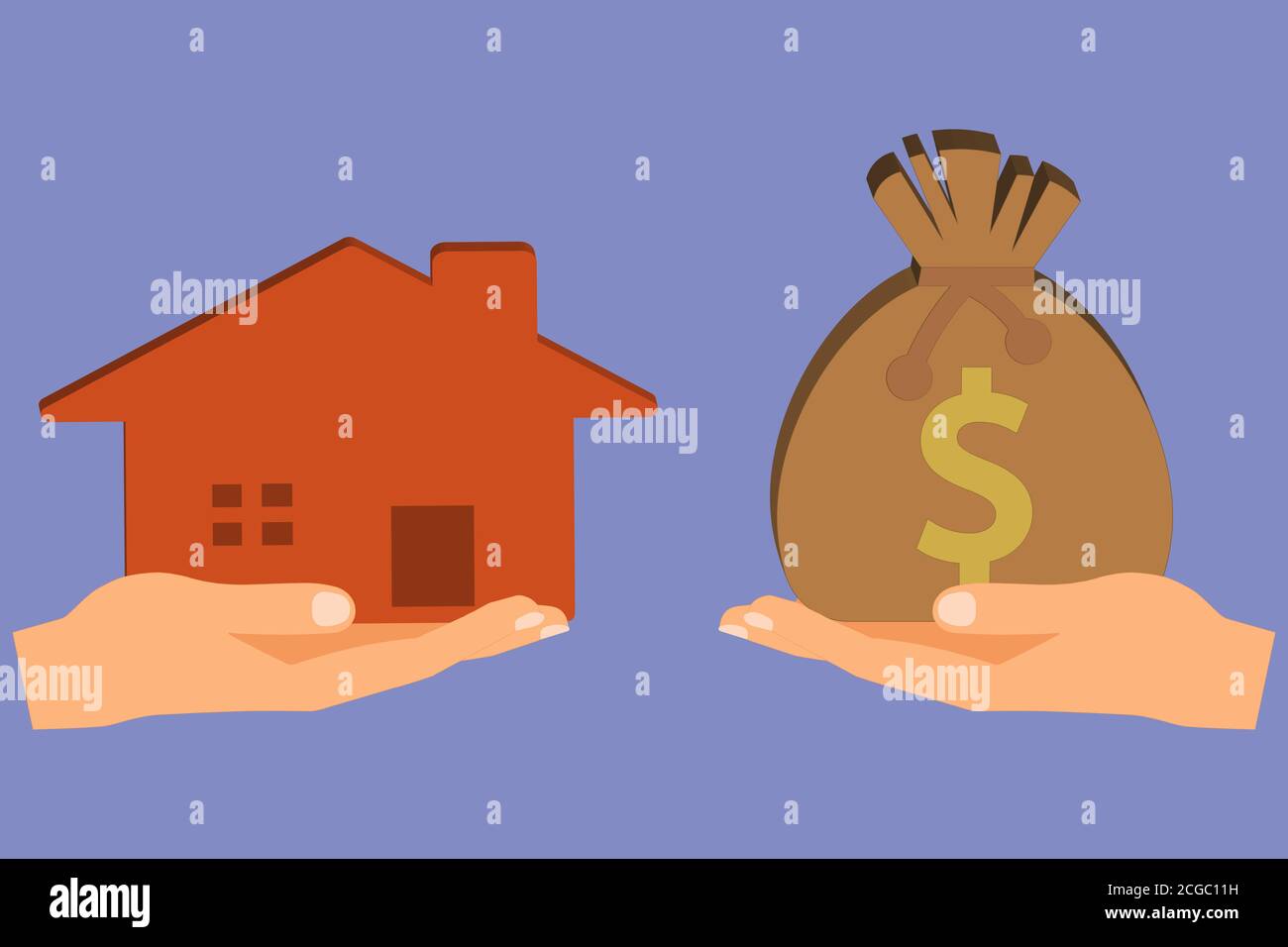 Bank mortgage buying home Stock Vector Images - Alamy