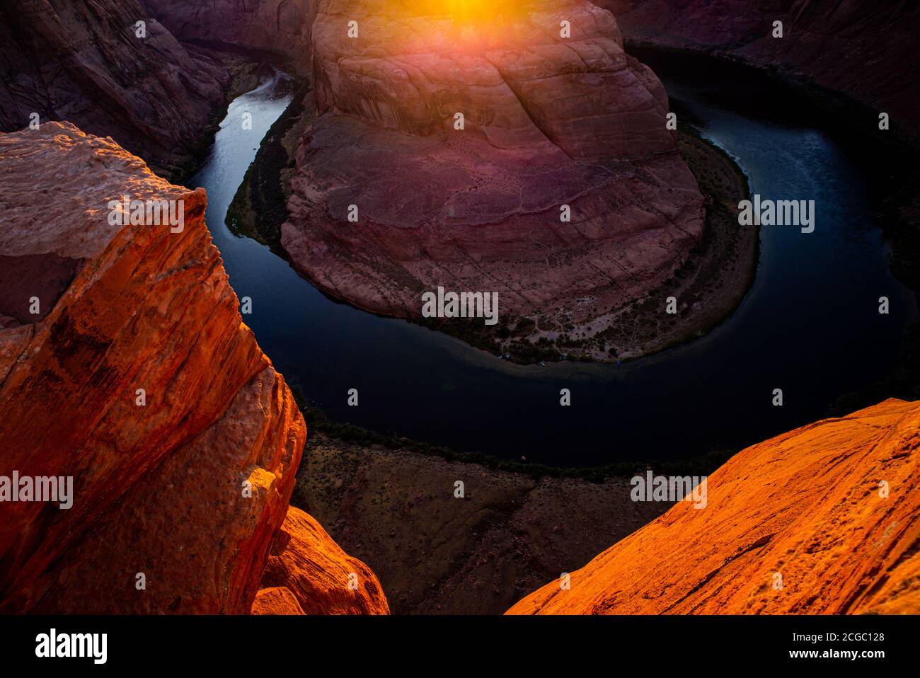 Grand Canyon national park. Arizona Horseshoe Bend of Colorado River in ...