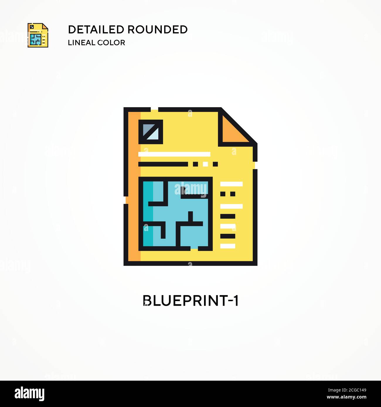 Blueprint-1 vector icon. Modern vector illustration concepts. Easy to ...