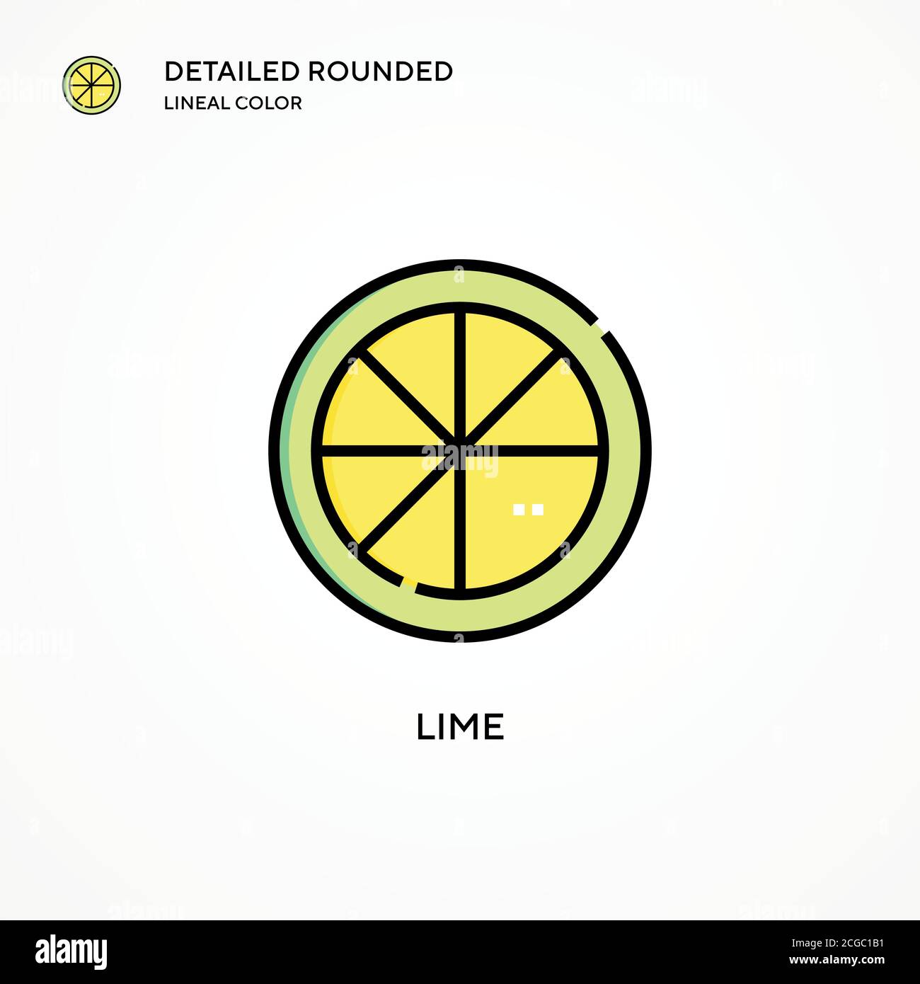 Lime vector icon. Modern vector illustration concepts. Easy to edit and ...