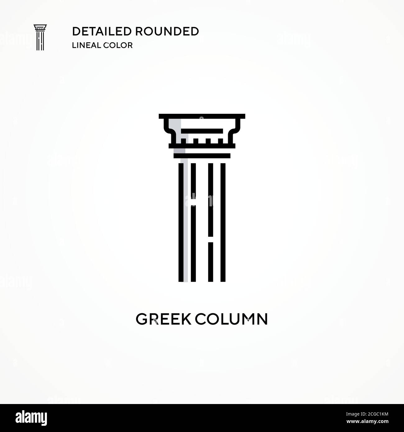 Greek column vector icon. Modern vector illustration concepts. Easy to ...