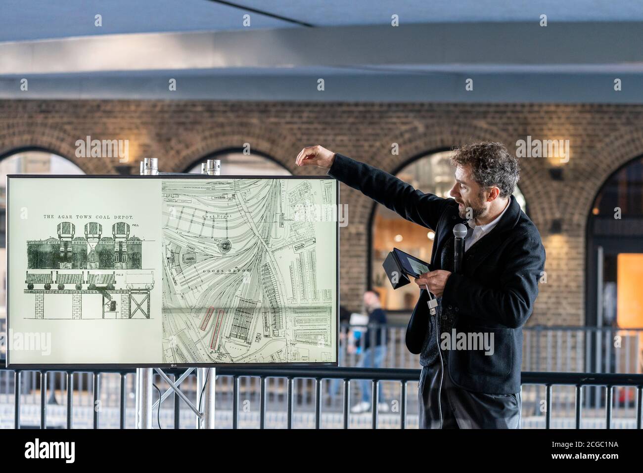 Architect Thomas Heatherwick speaks at the press preview of Coal Drops ...