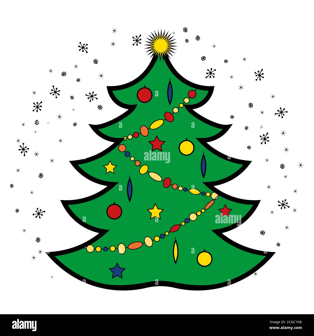 Christmas tree star form Stock Vector Images - Alamy