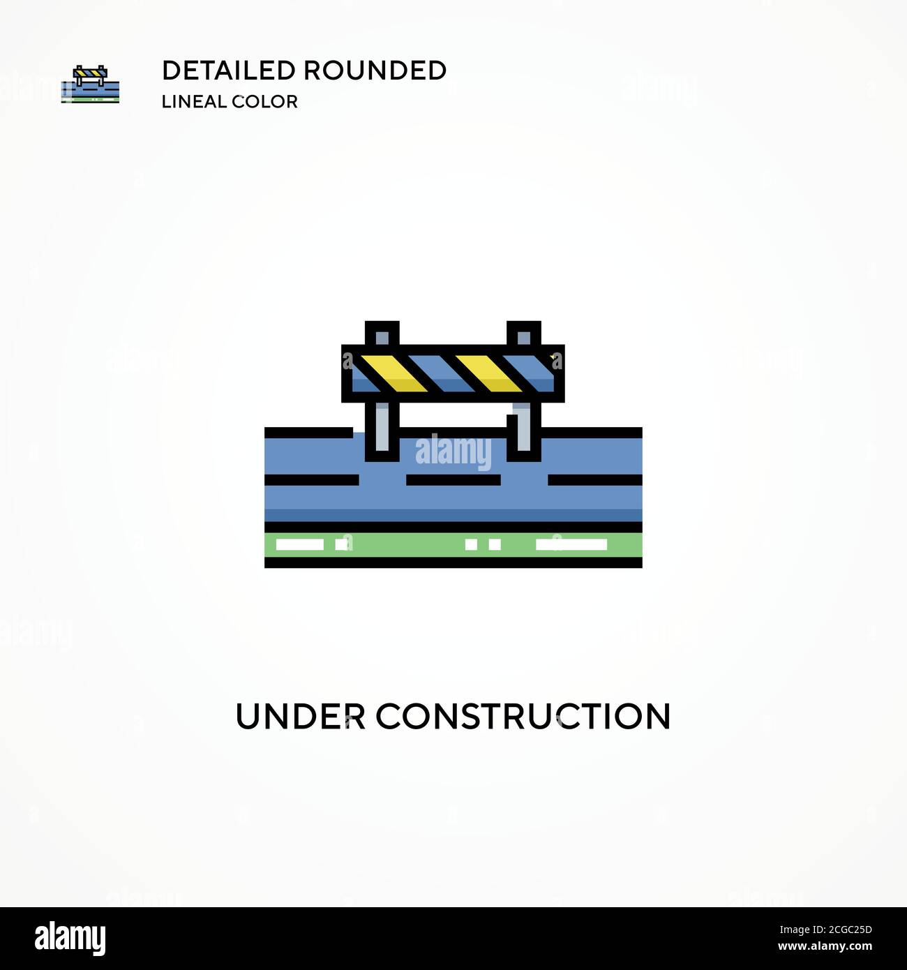 Under construction vector icon. Modern vector illustration concepts ...