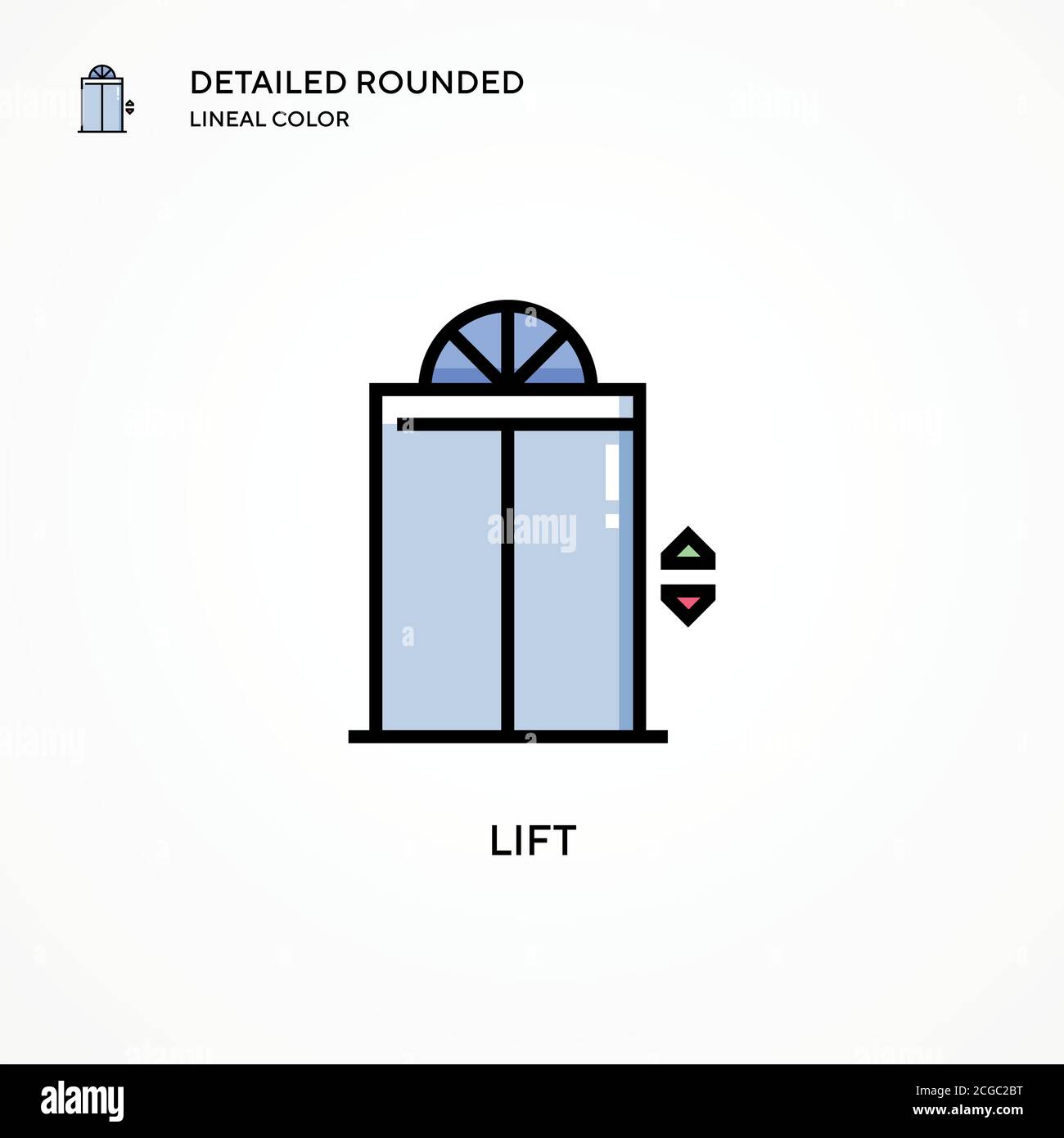 Lift vector icon. Modern vector illustration concepts. Easy to edit and ...