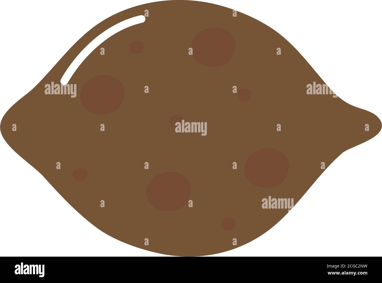 pine nut icon over white background, flat style, vector illustration ...