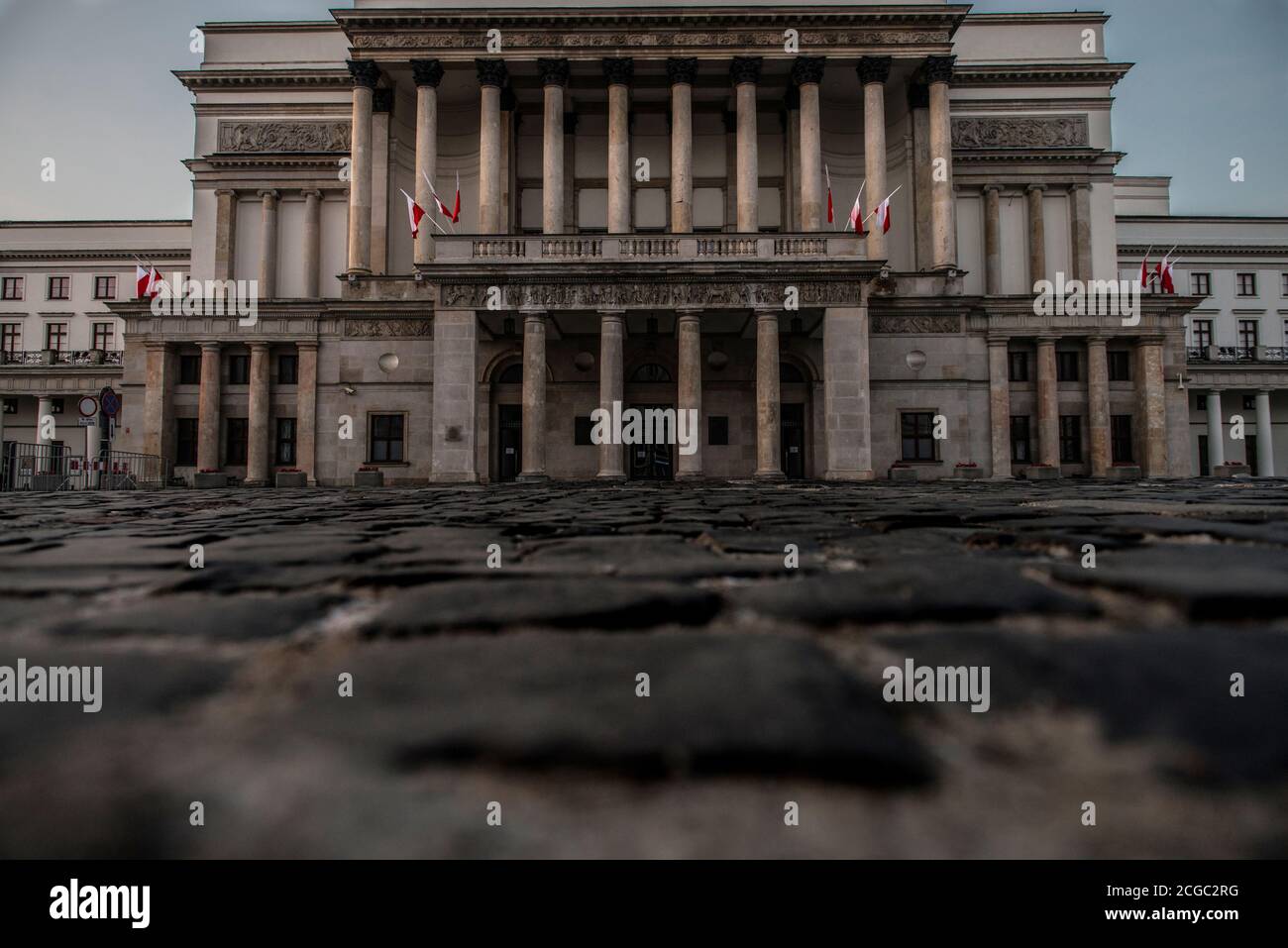 Exterior view of the National Theatre, Warsaw, Poland, built in1833 and ...