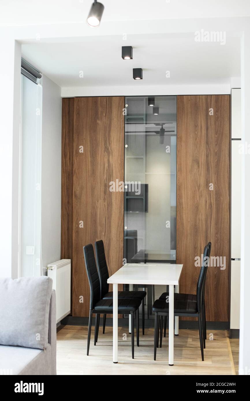 The interior of a beautiful light kitchen. Cozy home Stock Photo - Alamy