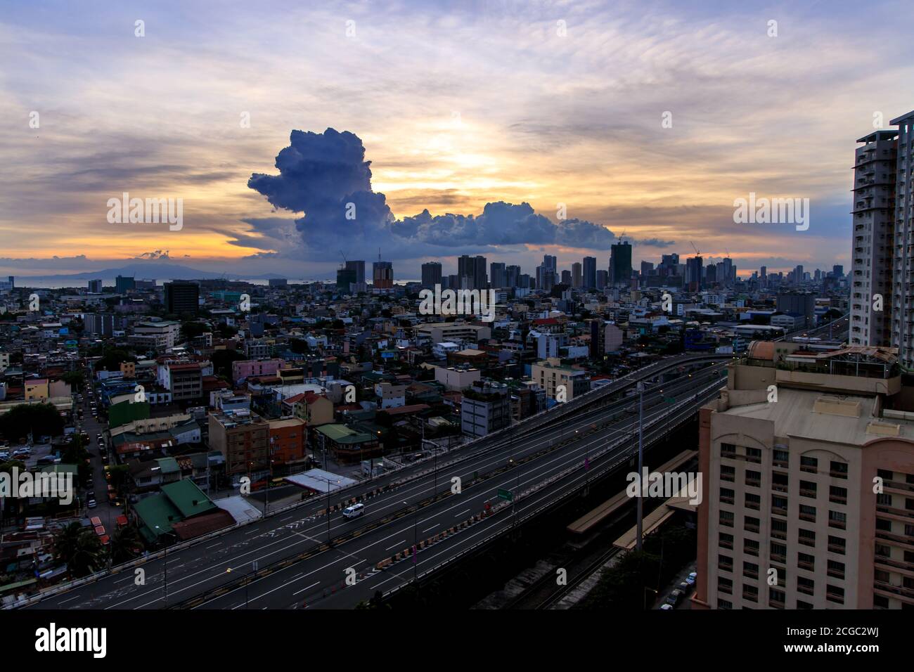beautiful sunset at Metro Manila, Philippines Stock Photo - Alamy