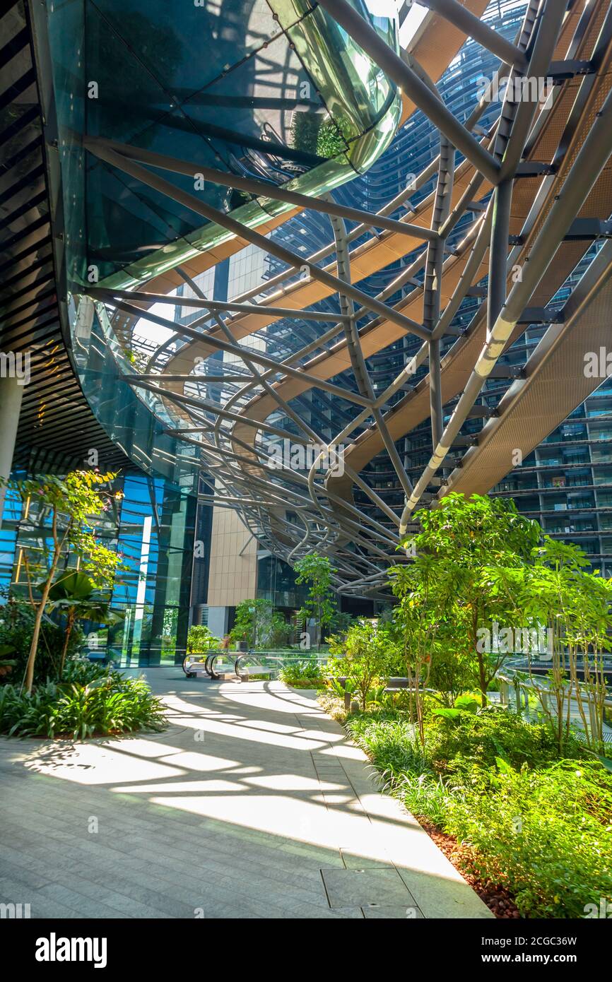 Green Heart, Marina One, Singapore Stock Photo - Alamy
