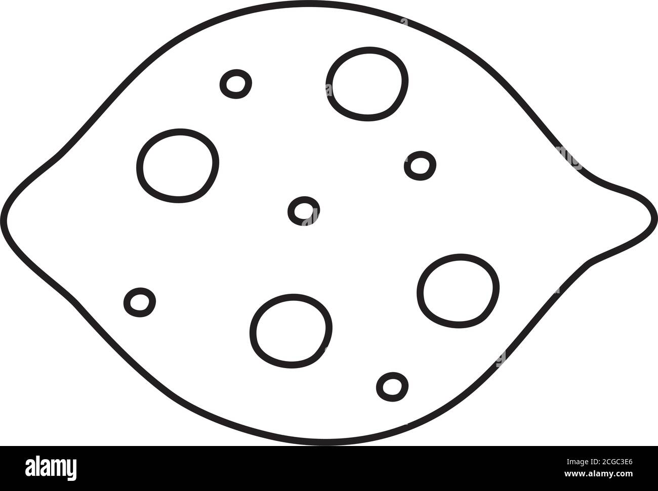 pine nut icon over white background, line style, vector illustration ...