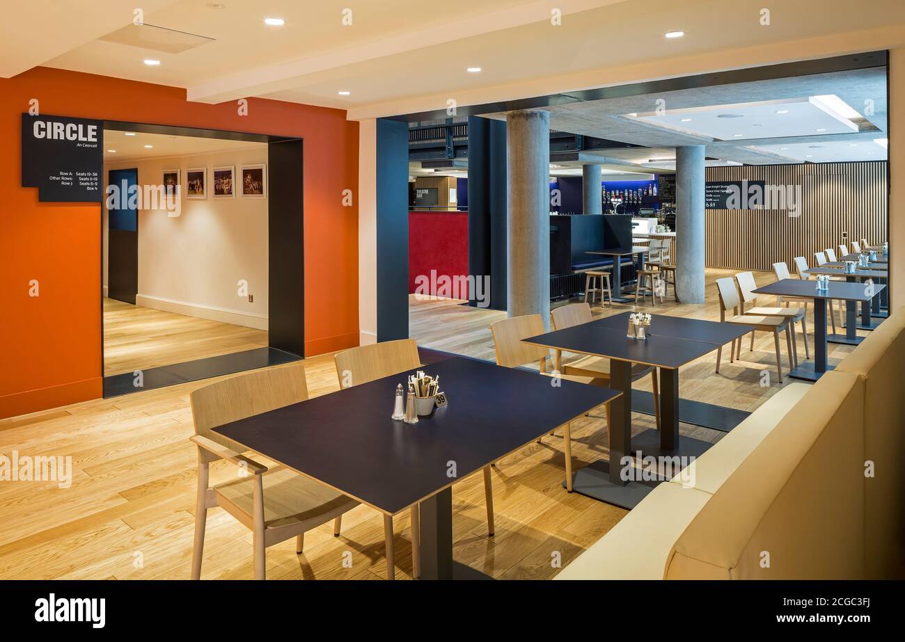 Perth Theatre, Scotland, UK. Cafe-Restaurant and circulation space ...