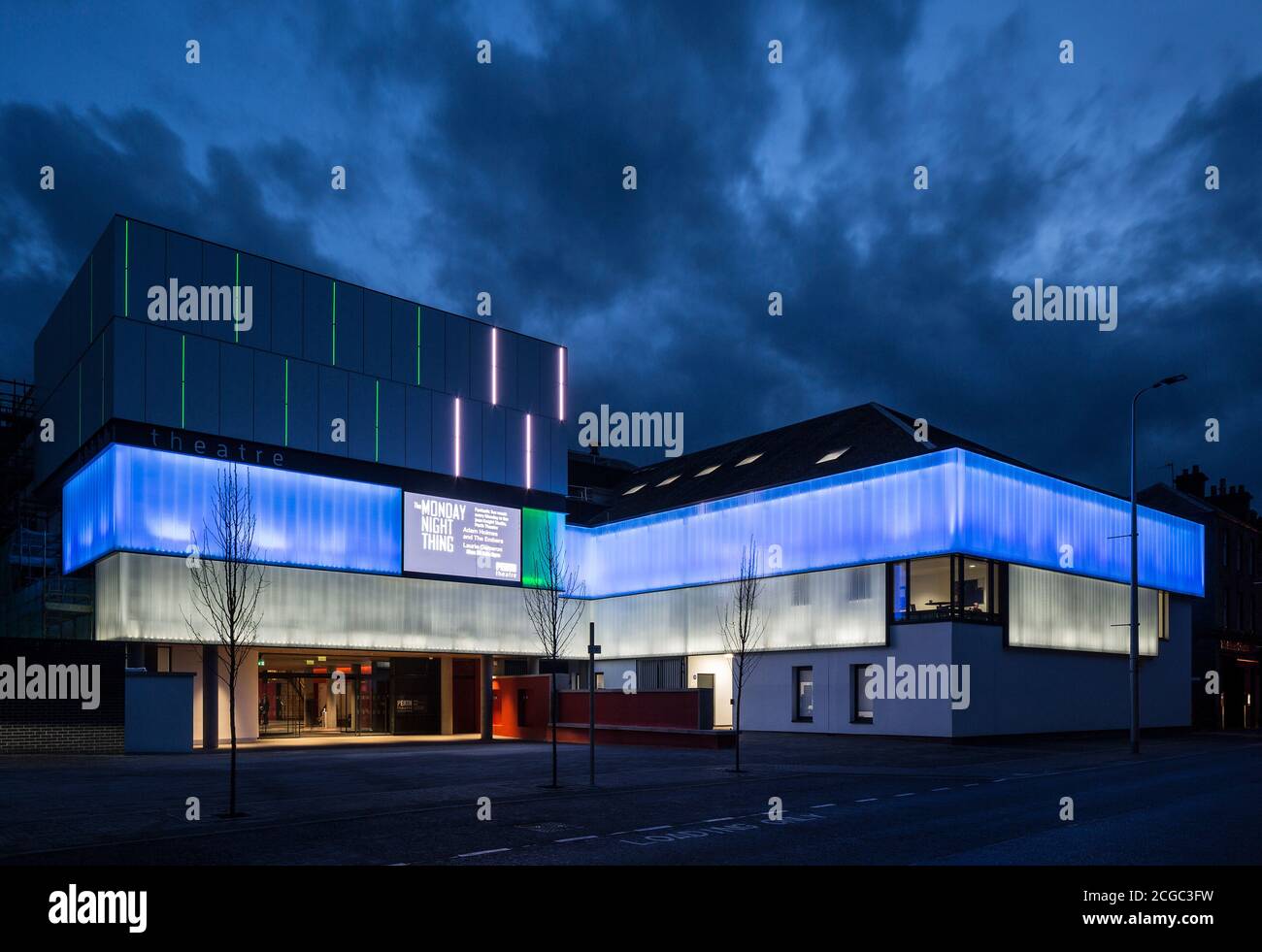 Perth Theatre, Scotland, UK. Dusk exterior Stock Photo - Alamy