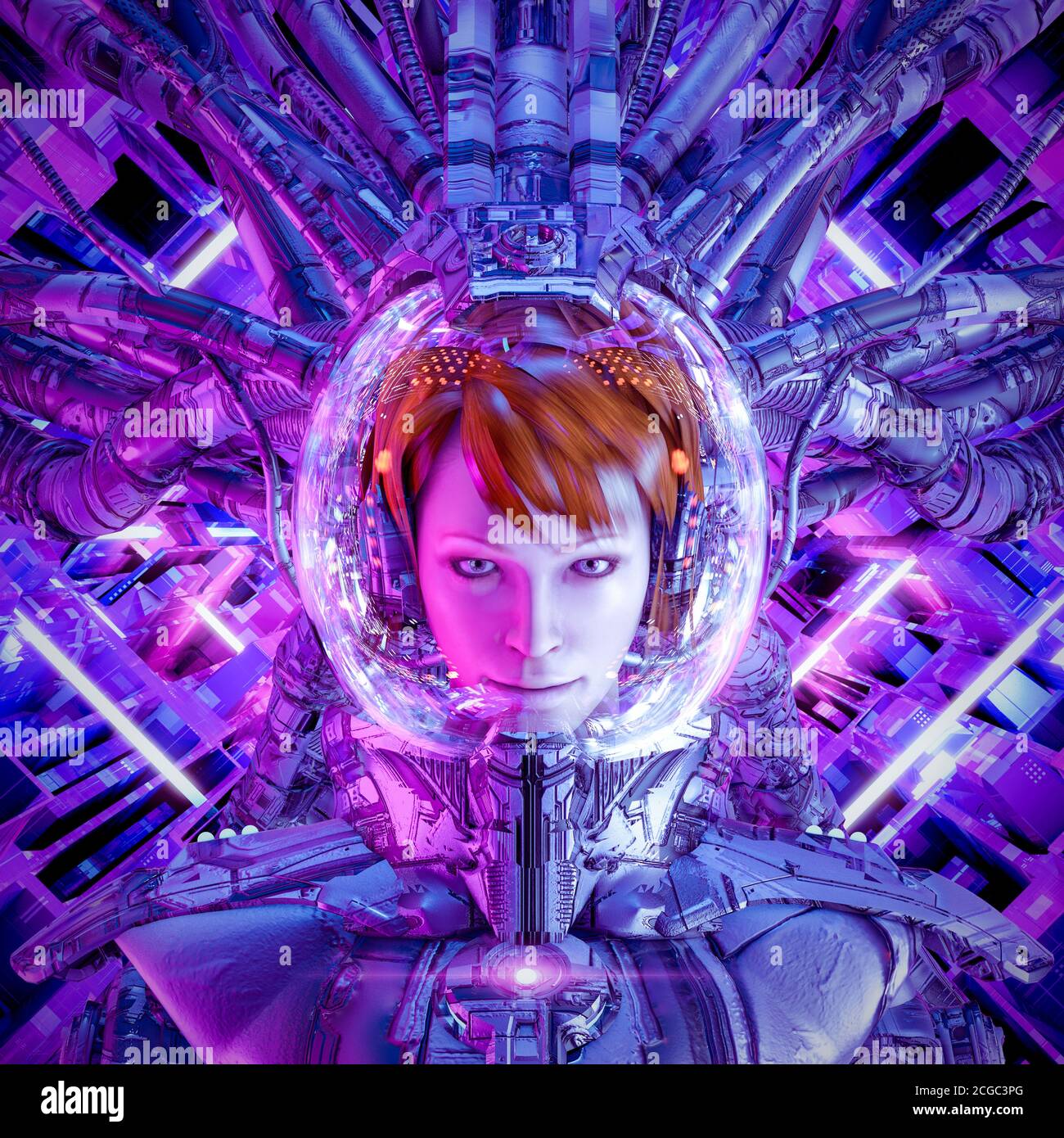 Futuristic Female Astronaut