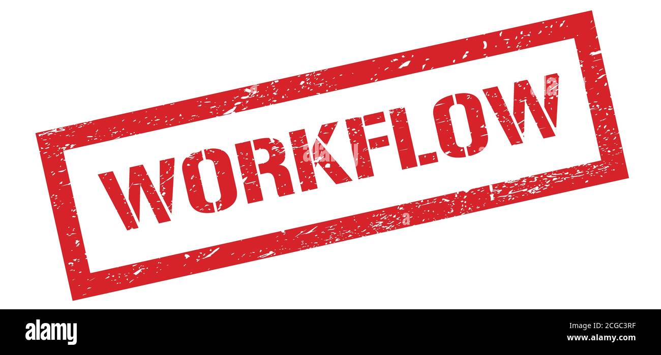 WORKFLOW red grungy rectangle stamp sign Stock Photo - Alamy