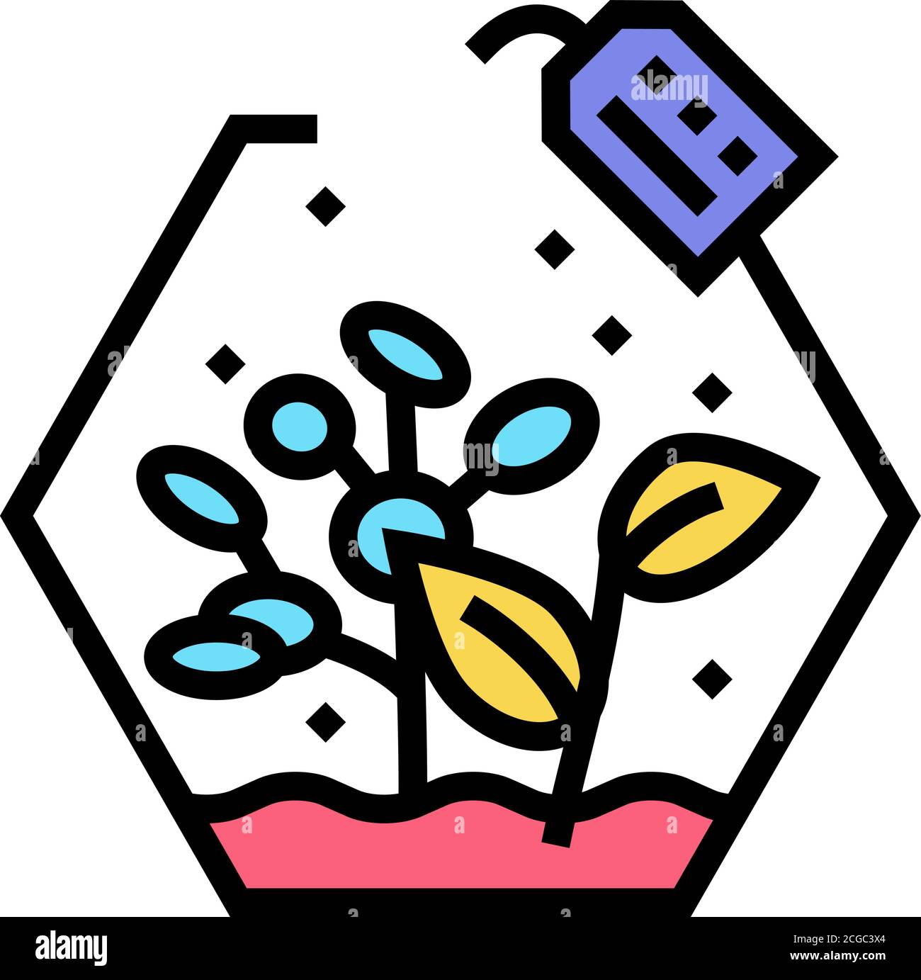 growing plants color icon vector isolated illustration Stock Vector ...