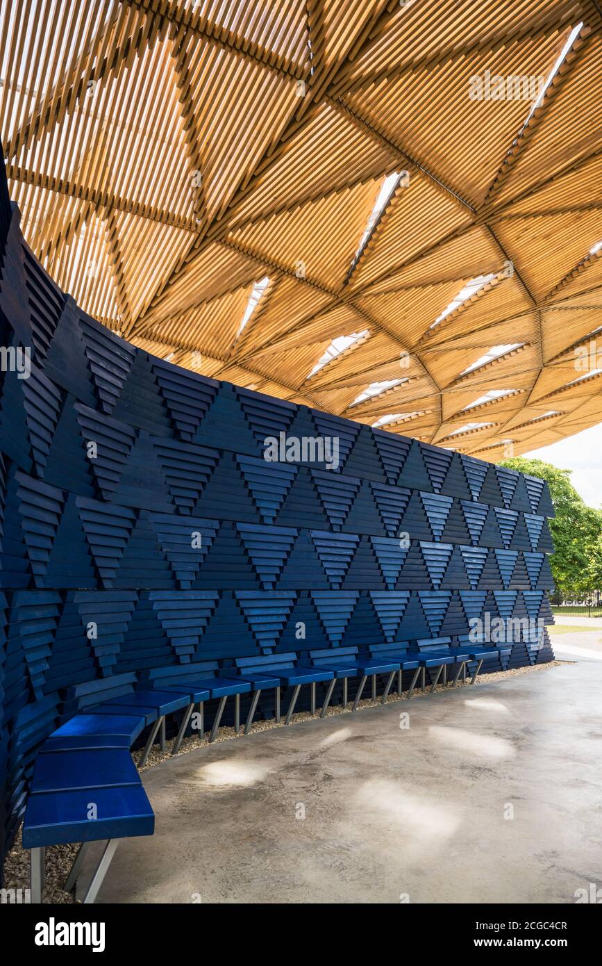 The 2017 Serpentine Pavilion, a temporary structure made of wood, in ...