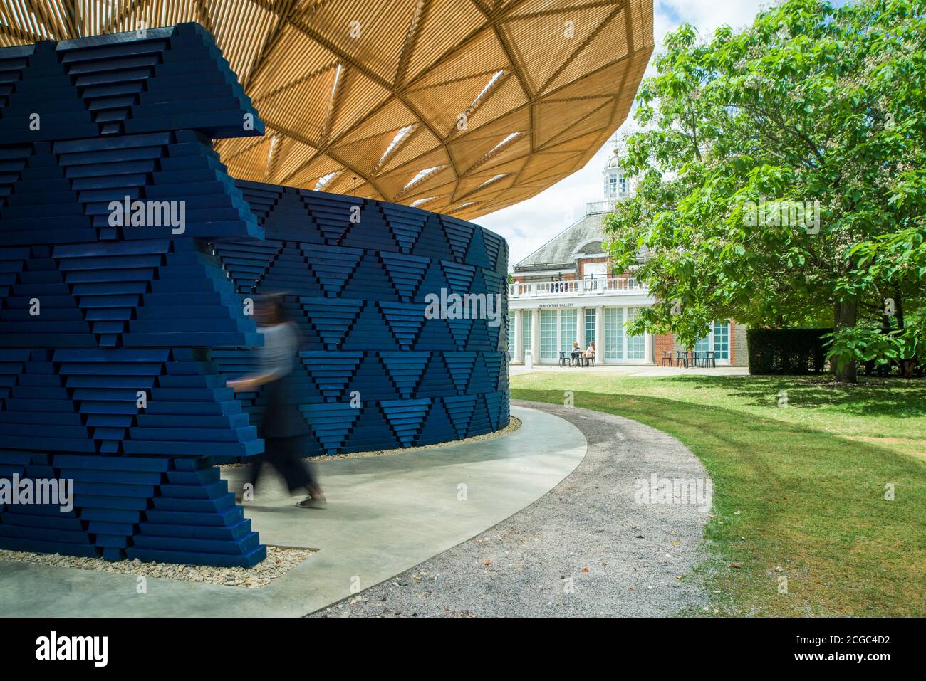 The 2017 Serpentine Pavilion, a temporary structure made of wood, in ...