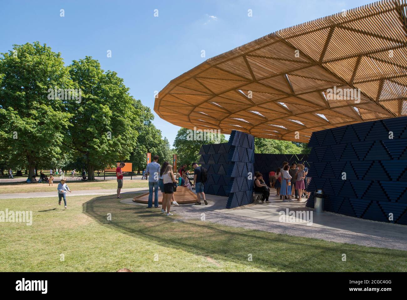 The 2017 Serpentine Pavilion, a temporary structure made of wood, in ...