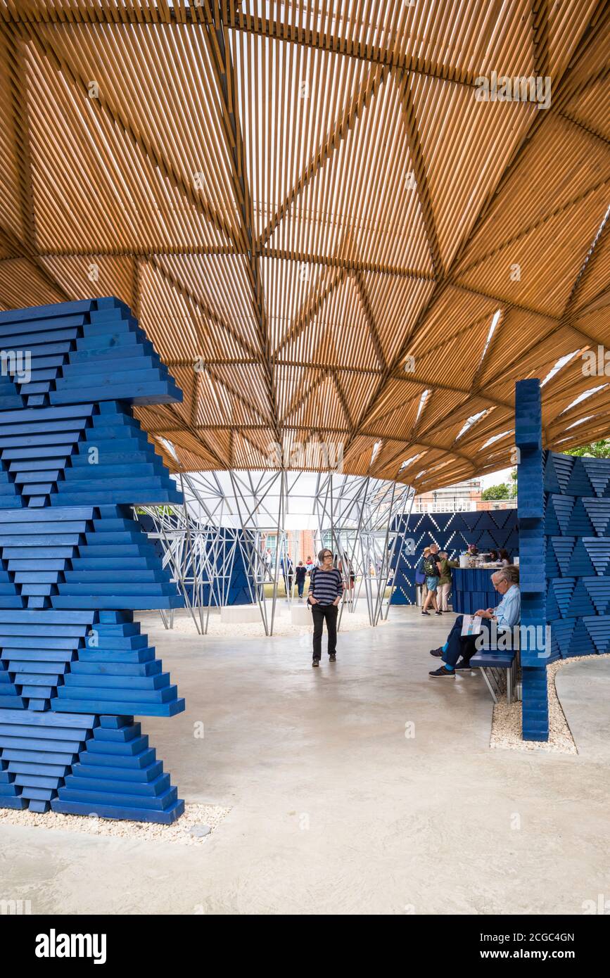 The 2017 Serpentine Pavilion, a temporary structure made of wood, in ...