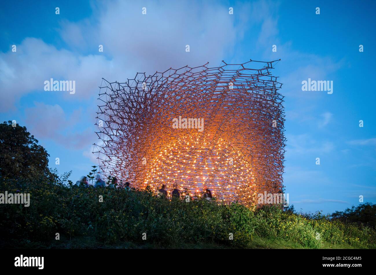 The Hive, a towering mesh structure in Kew Gardens representing a real ...