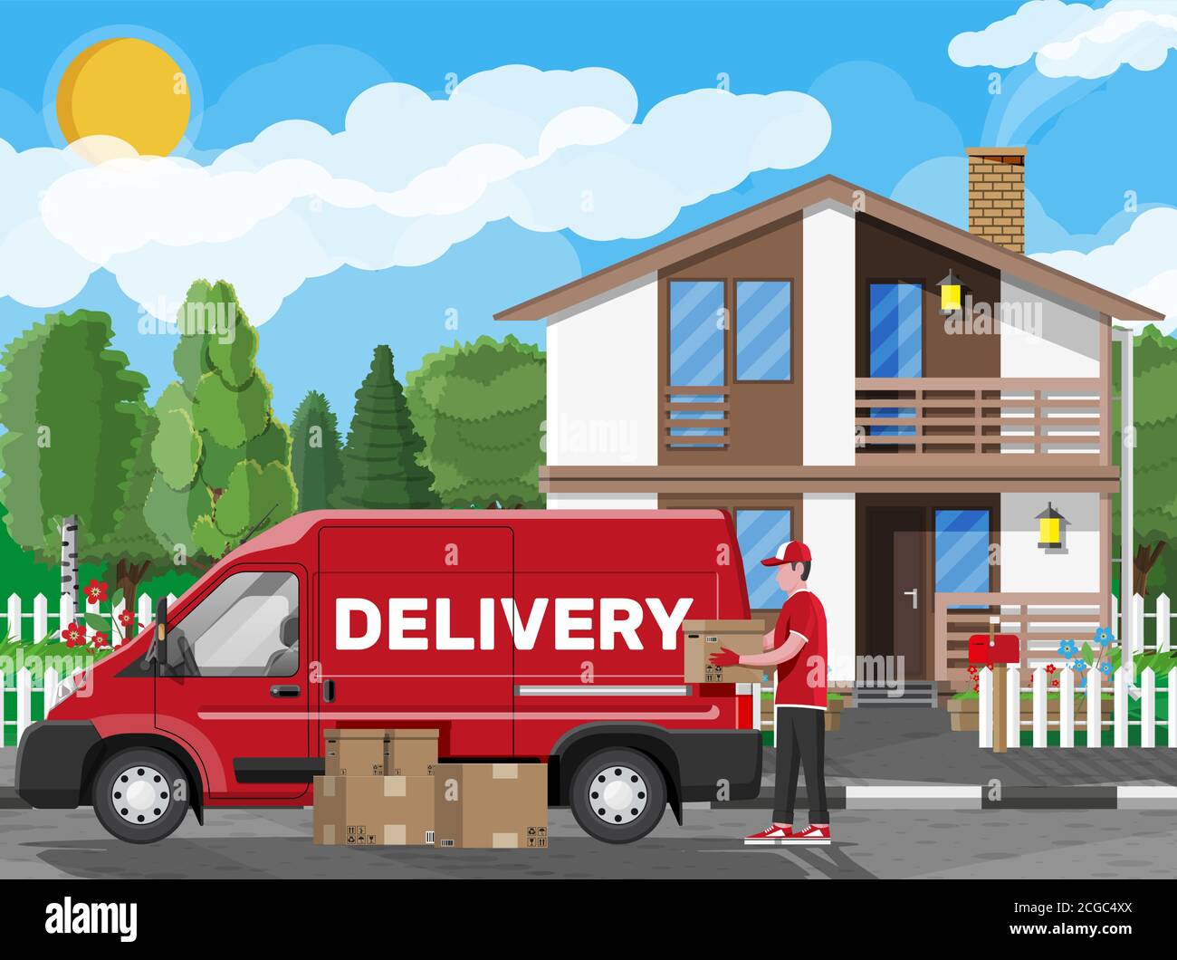 Free goods house Stock Vector Images - Alamy